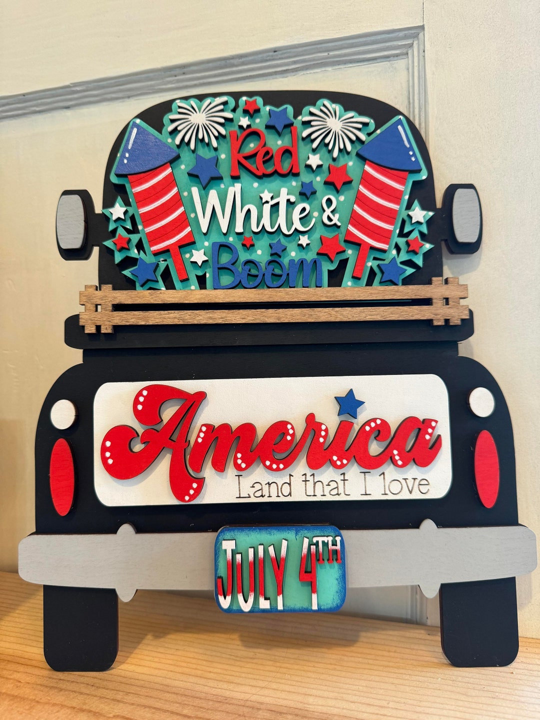 Patriotic & 4th of July Seasonal Interchangeable Truck/off Road INSERT ...