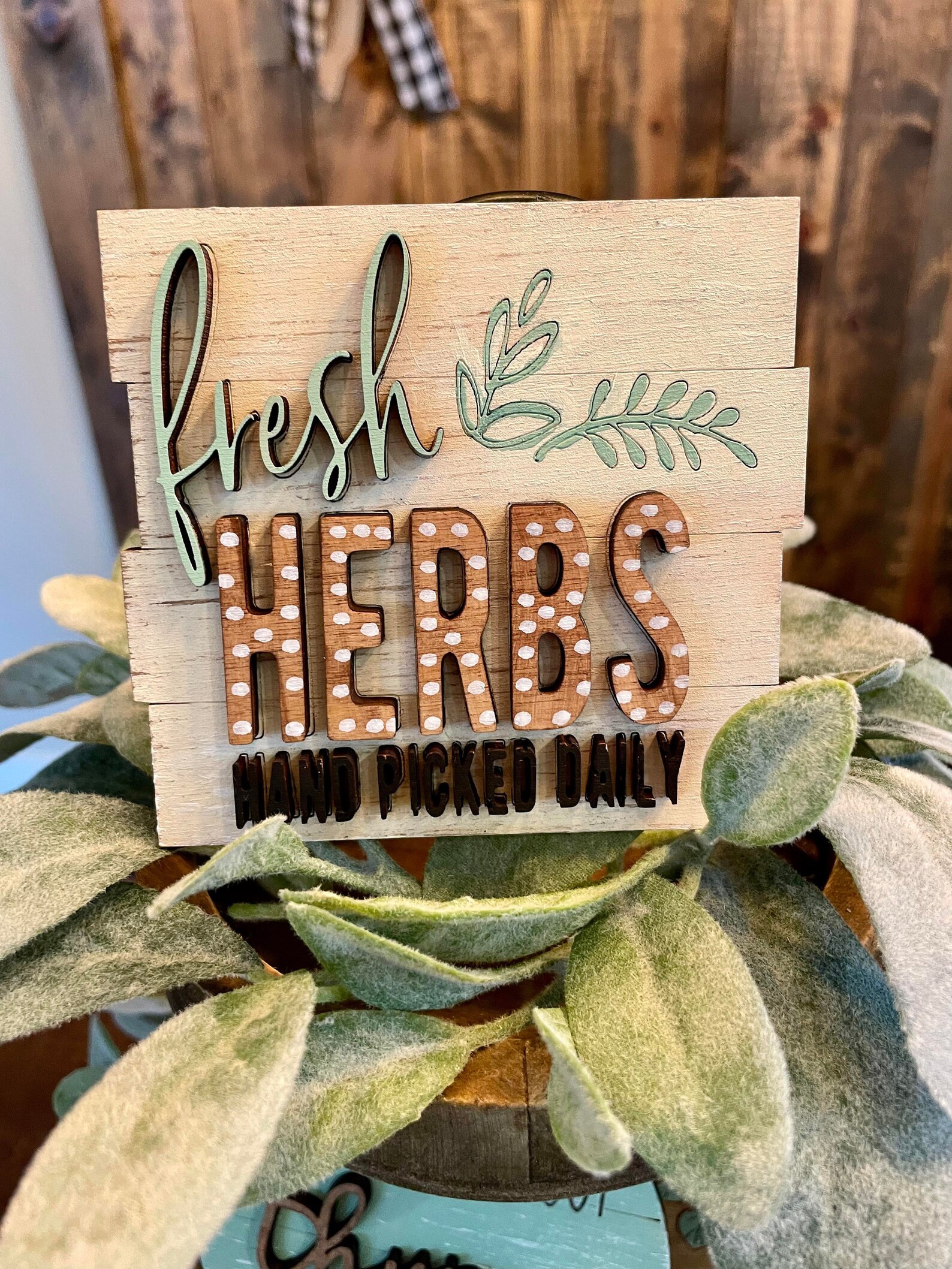 Herbs Tiered Tray / Garden Decor / Tiered Tray Decor - Etsy