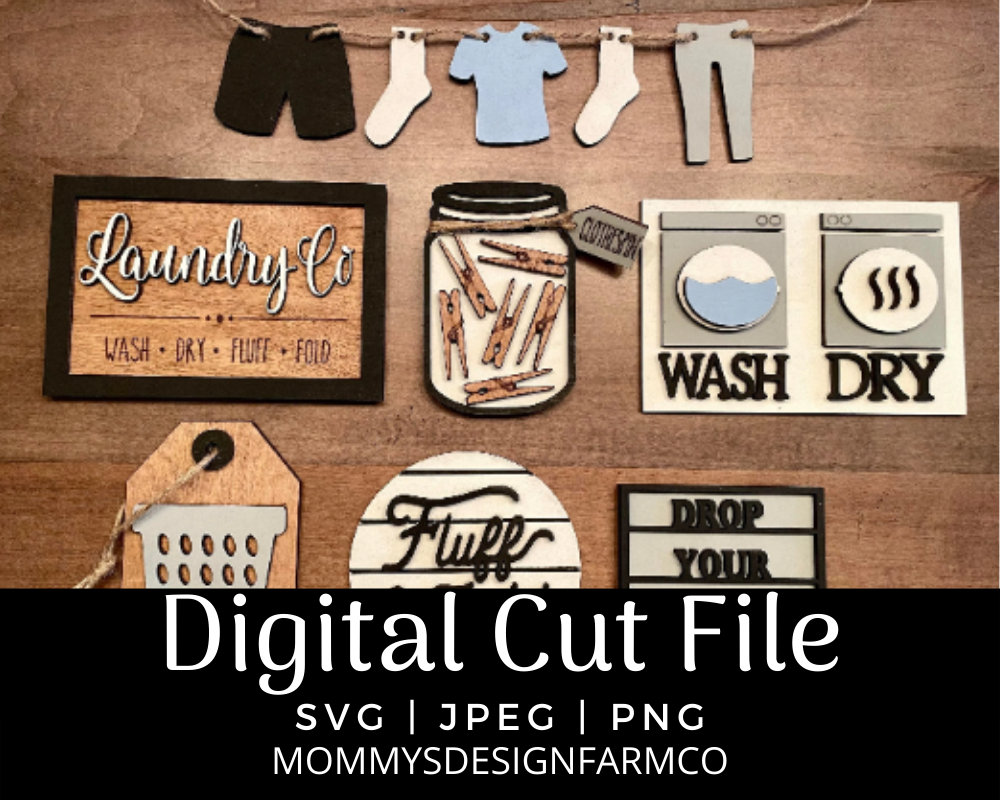 Laundry Tiered Tray SVG Laundry SVG File Laundry Cut File - Etsy