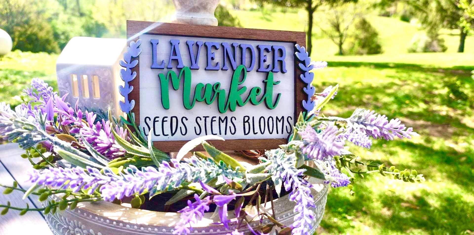 Lavender Tiered Tray / Spring Decor / Tiered Tray Decor / Lavender ...