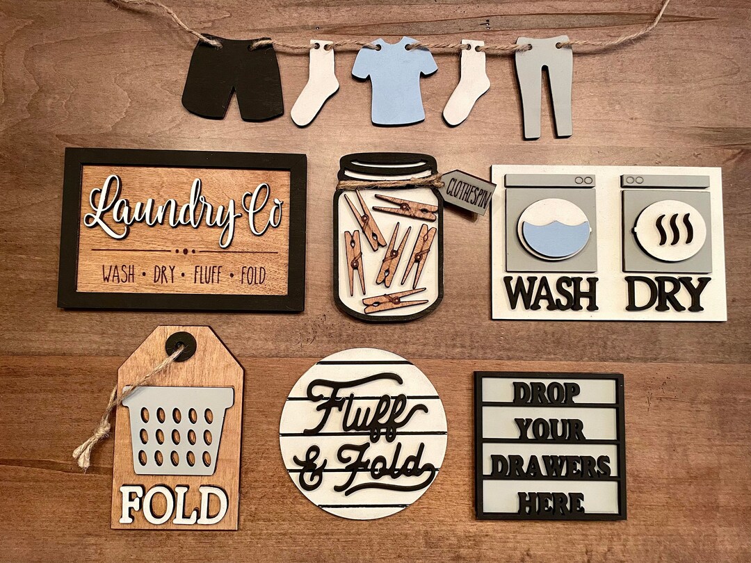 Laundry Tiered Tray / Laundry Decor / Tiered Tray Decor - Etsy