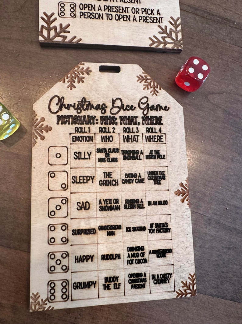 Christmas Dice Game | Games | 3D | Christmas - Etsy