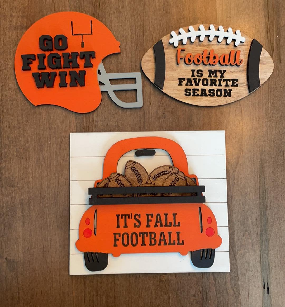 Fall Football Tiered Tray / Fall Football Decor / Fall Football Tiered ...