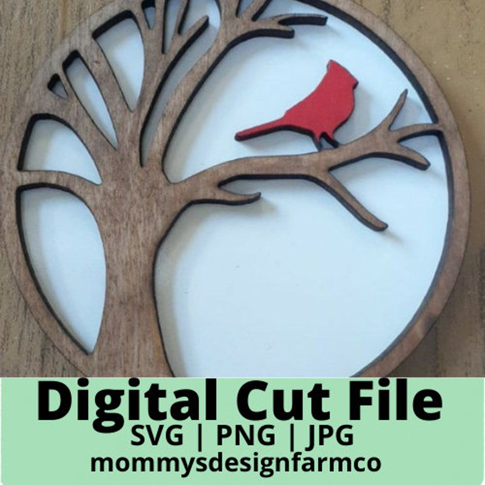 Tree With Cardinal SVG Tree With Cardinal SVG File Tree - Etsy