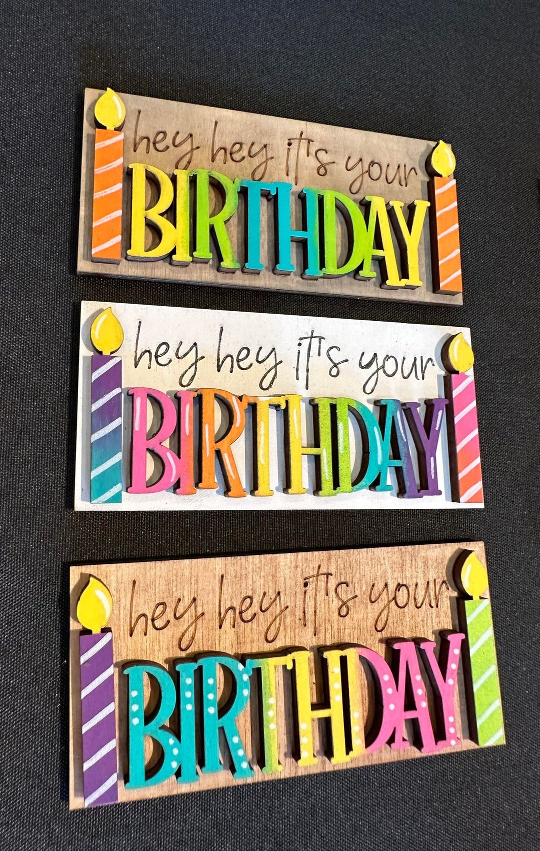 MINI Birthday Interchangeable Rectangle INSERT Piece ONLY ...