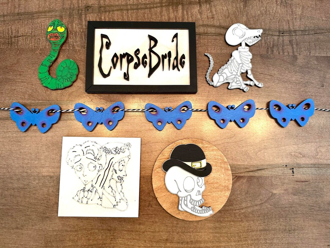 Corpse Bride Tray / Movie Decor / Tiered Tray Decor / Corpse Bride - Etsy