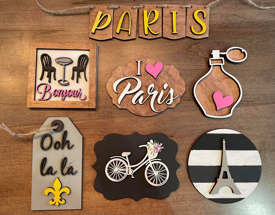 Paris Sign / Tiered Tray Decor / Paris Decor / Paris Tiered Tray - Etsy