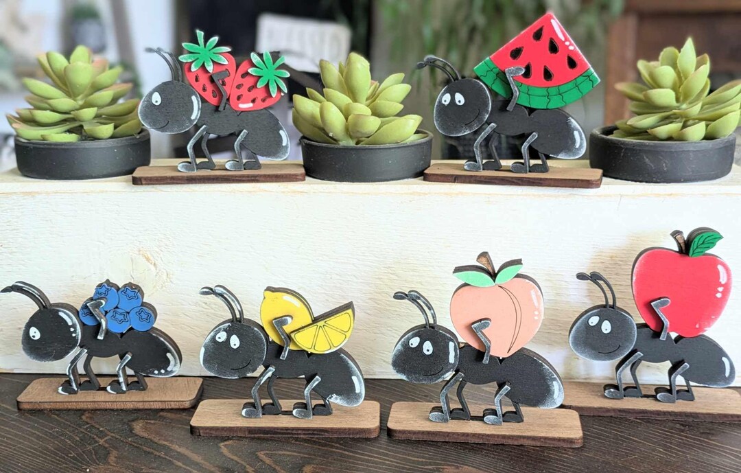 Ant With Fruit Figurine, Spring Tiered Tray Decor - Etsy