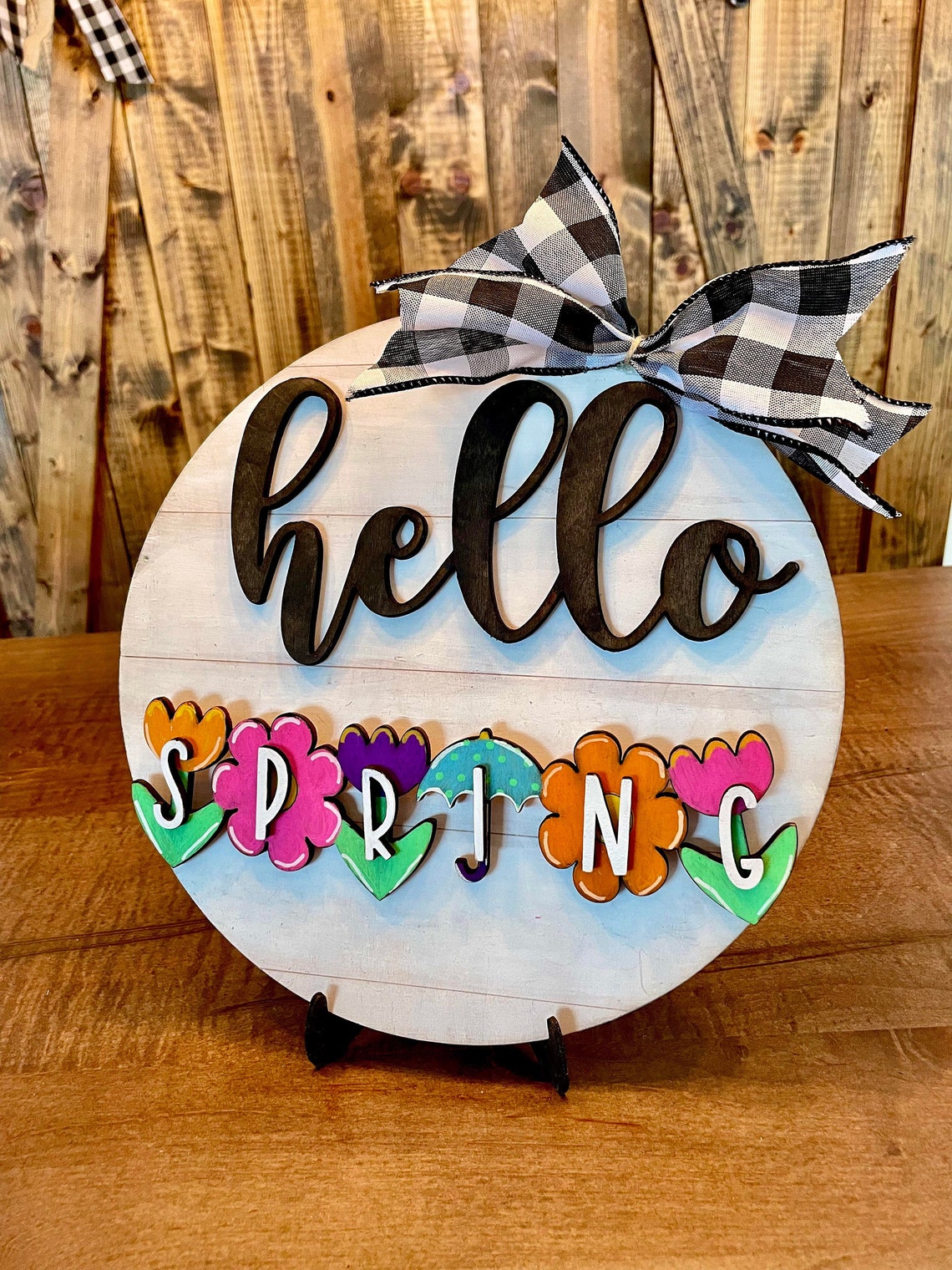 Shiplap Round Hello SEASONAL INSERT ONLY | Etsy