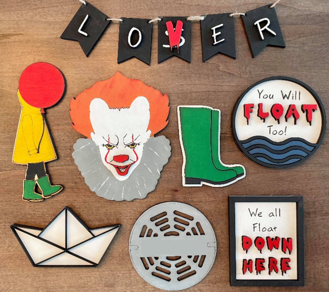 Clown Tiered Tray/ Tiered Tray Decor / Halloween Decor / Clown Tiered ...