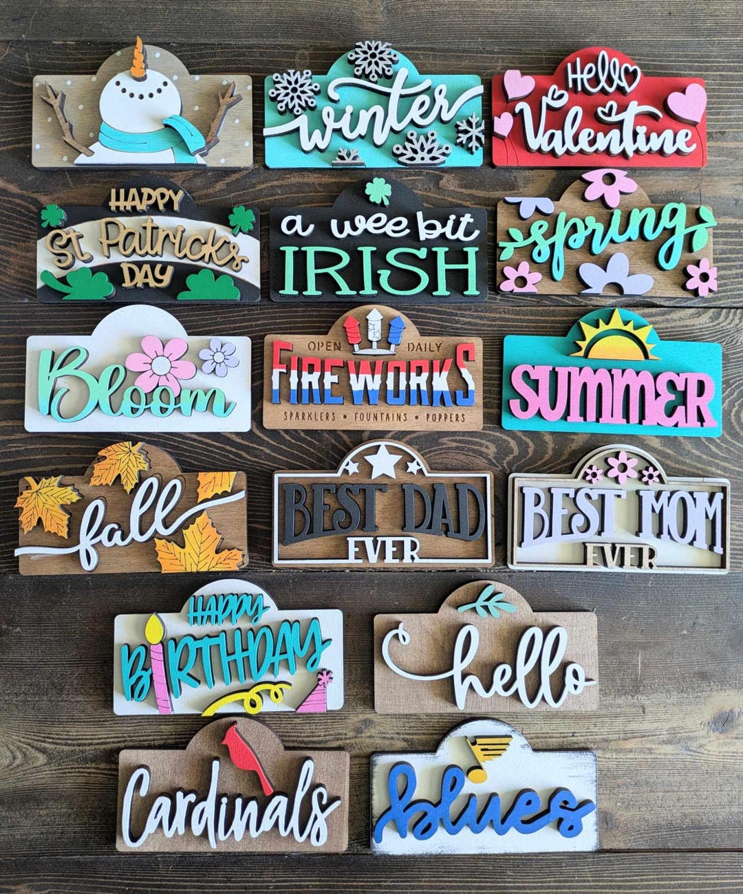 Tabletop INSERT Piece ONLY | Interchangeable | Seasonal - Etsy