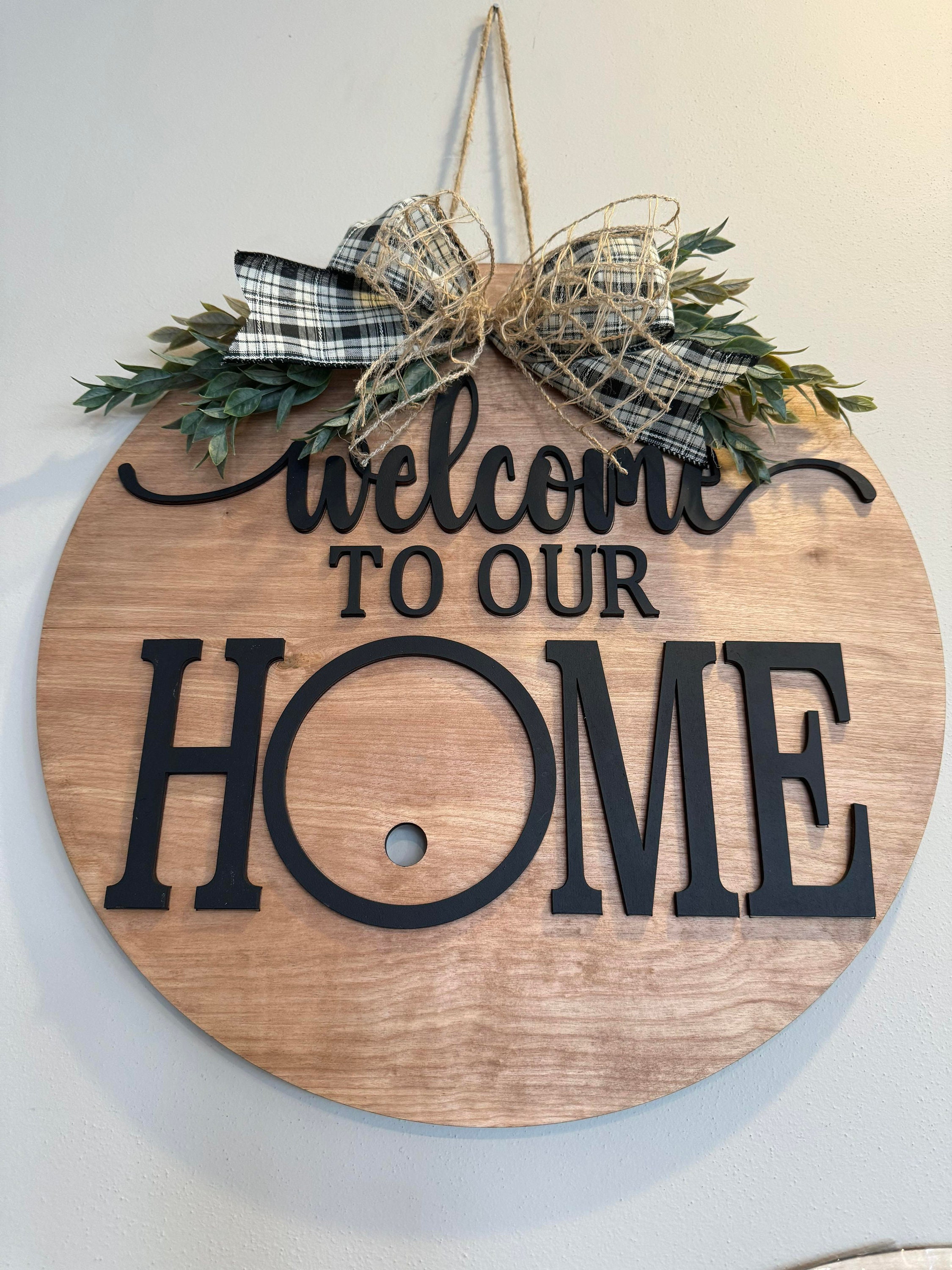 3D Interchangeable Doorhanger Welcome to Our/my Home BASE | Home Decor ...