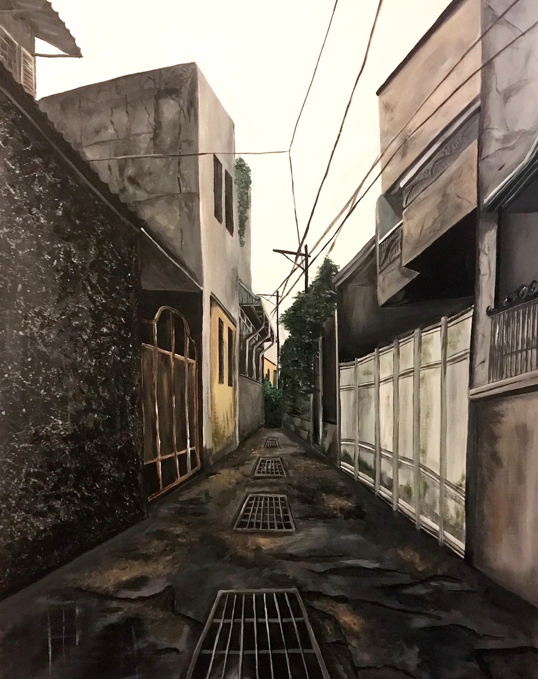 Custom ACRYLIC PAINTING: Buildings - Etsy