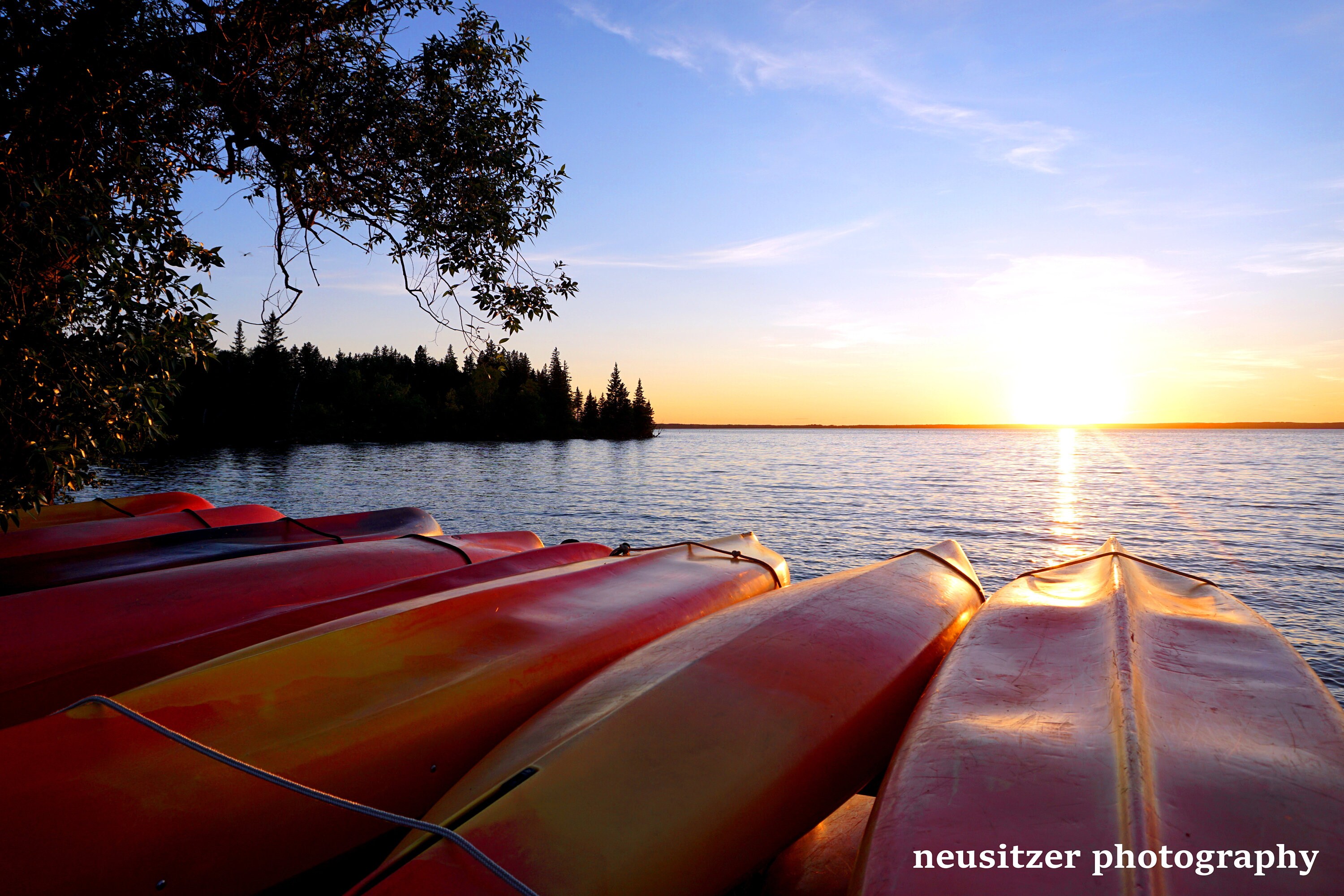 Canoes at Sunset - Photography Print - Etsy UK