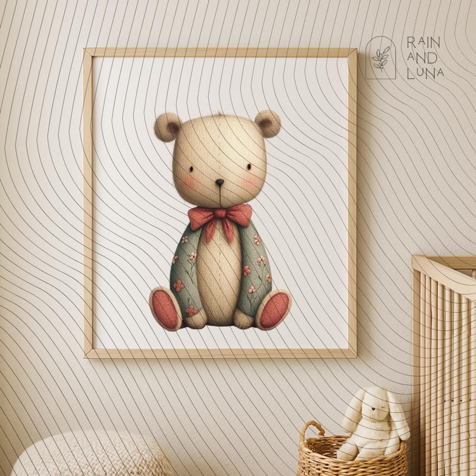 Patchwork Cottage Bears © Rain & Luna | Vintage Floral Teddy Bear ...