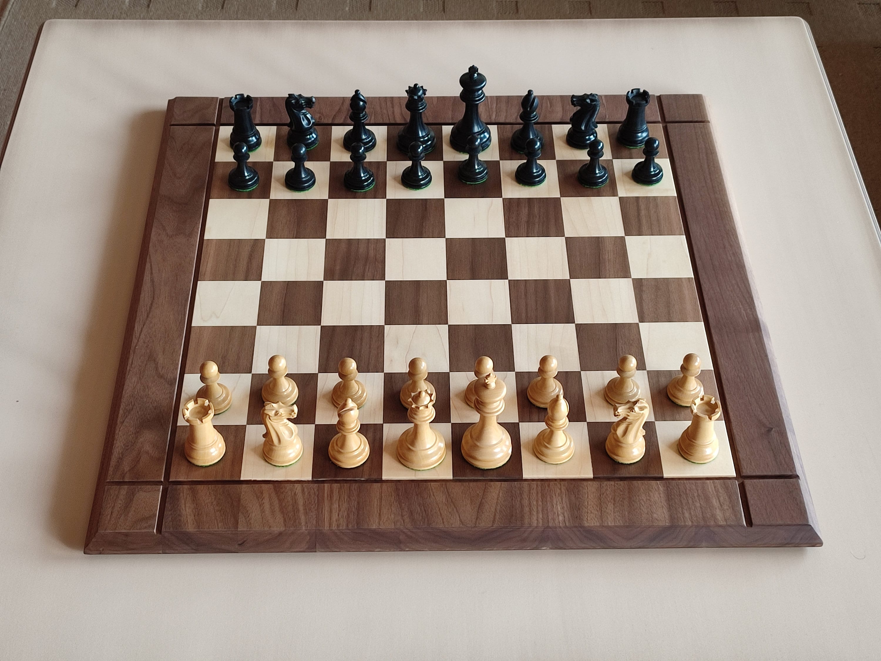Drueke Style Chess Board With Walnut and Maple / Chessboard - Etsy UK