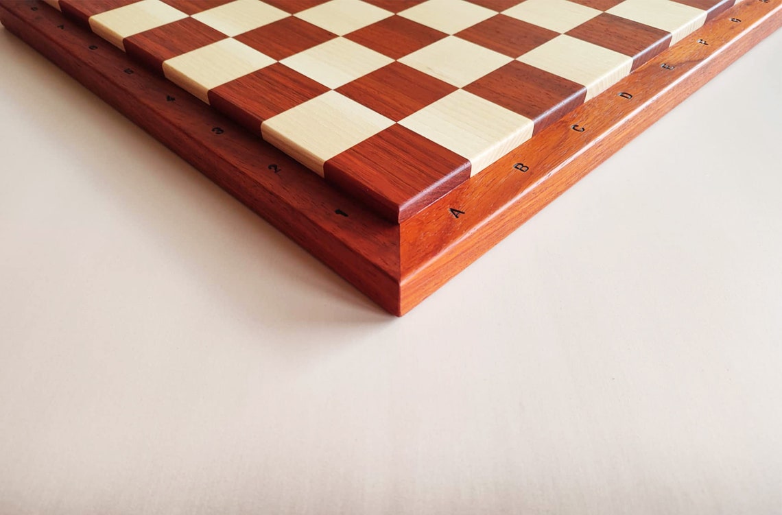 Red Chess Board With Padauk and Chestnut Hardwoods Handmade - Etsy