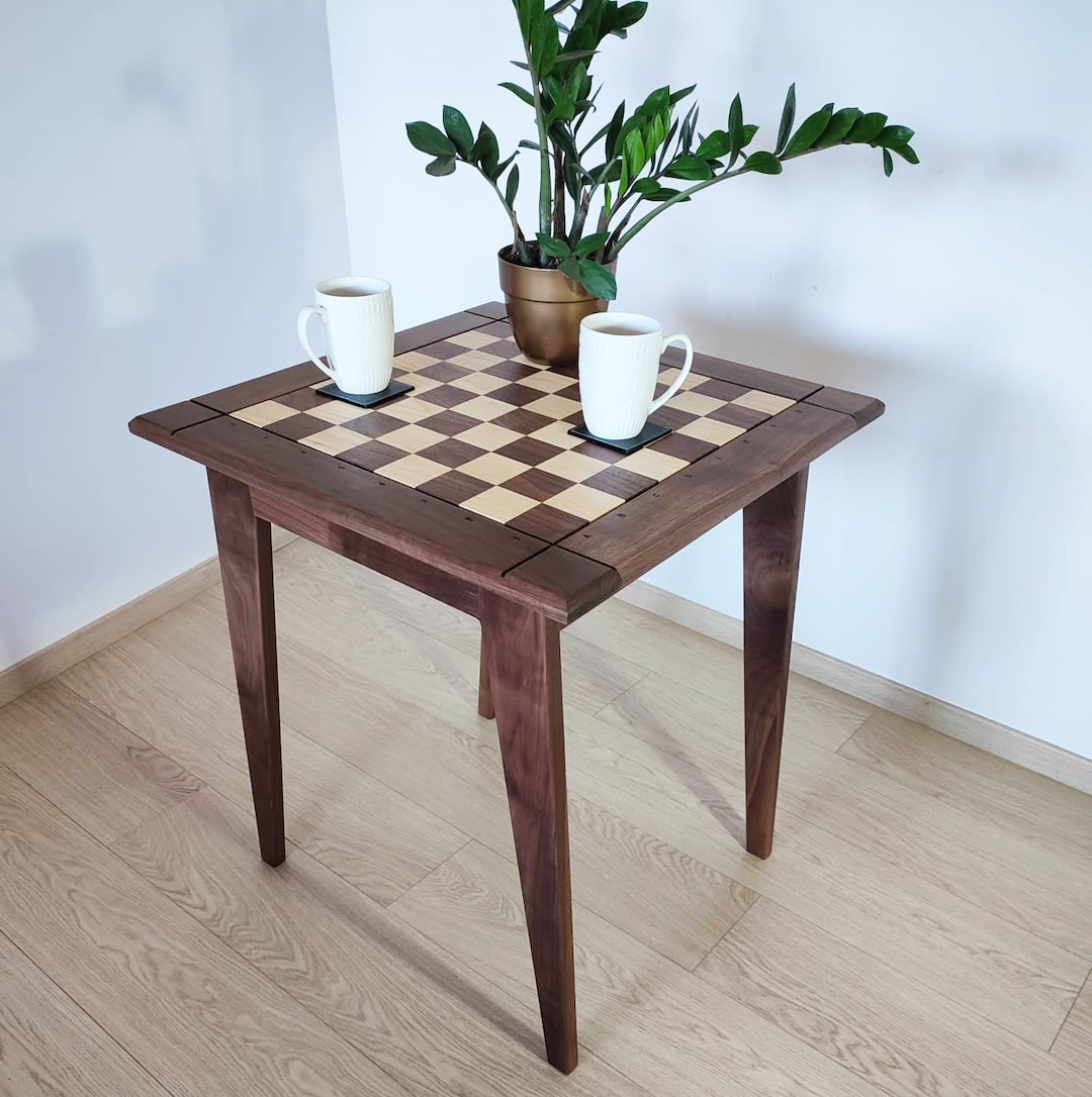 Drueke Chess Table Modern / Mid Century Modern Coffee Table With Walnut ...
