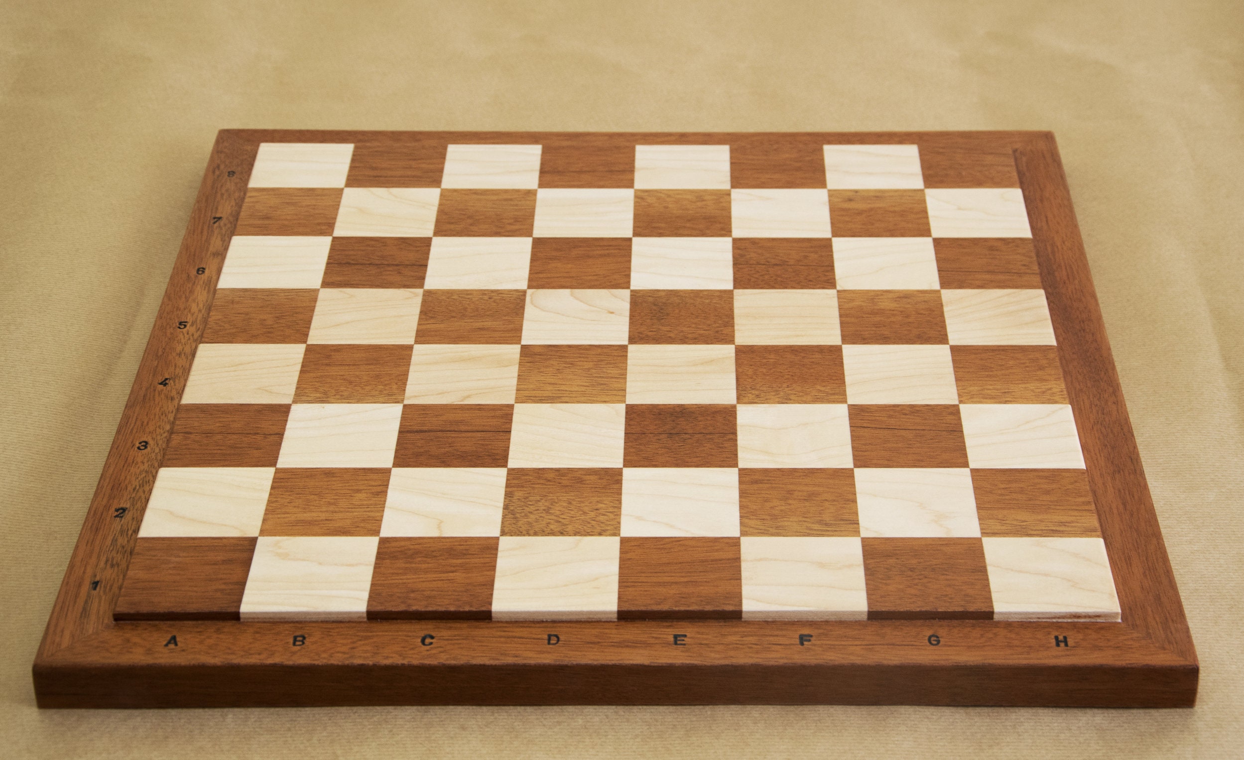Wood Chess Board With Mahogany and Maple Custom Chess Board - Etsy