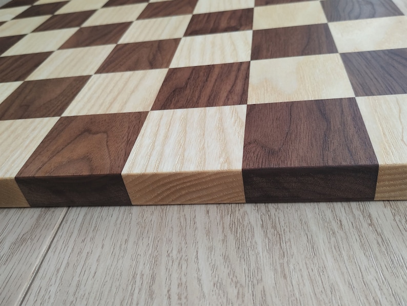 Handmade Wooden Chess Board Walnut & Chestnut Checkers Board - Etsy
