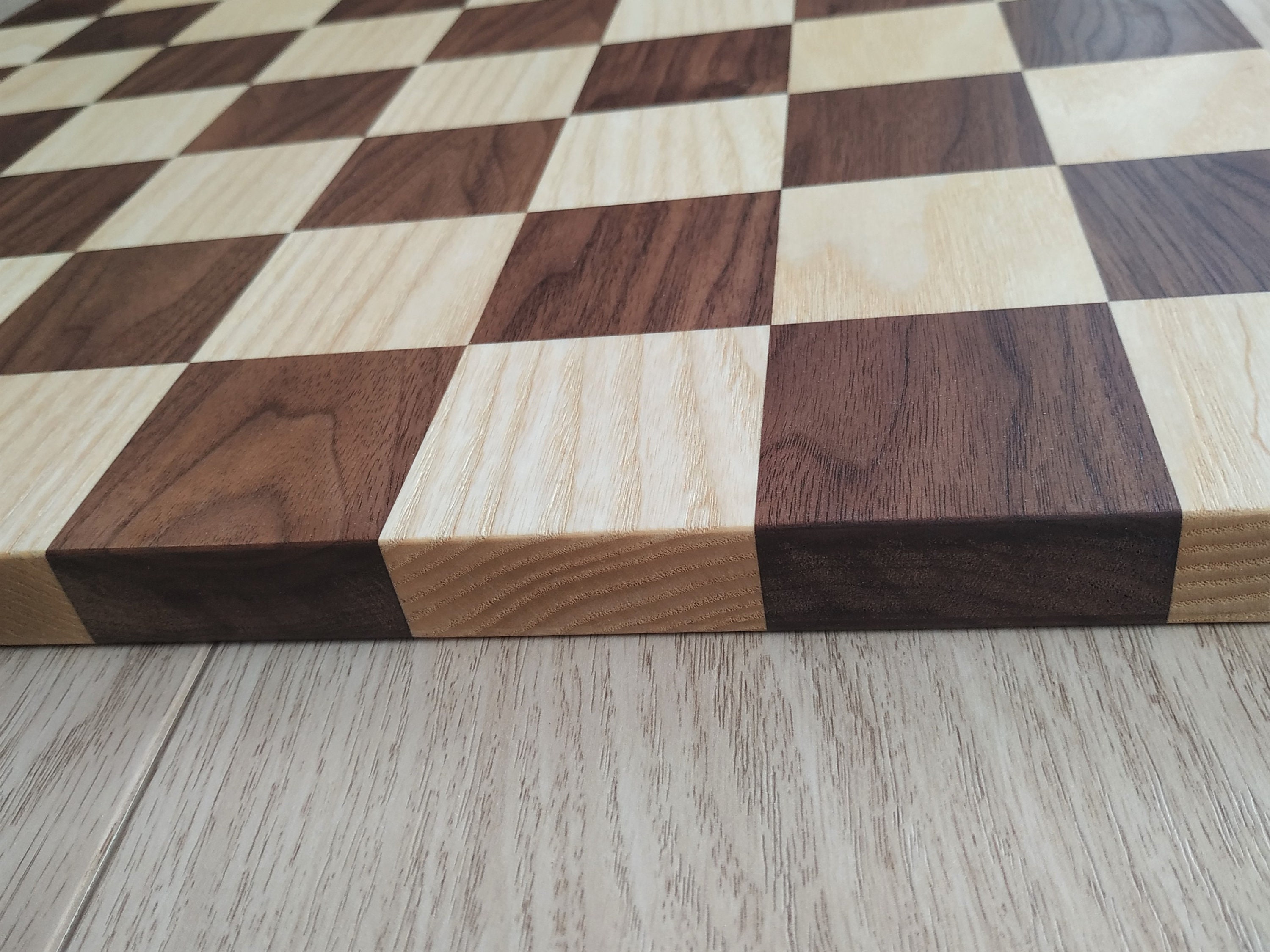 Handmade Wooden Chess Board Walnut & Chestnut Checkers Board - Etsy