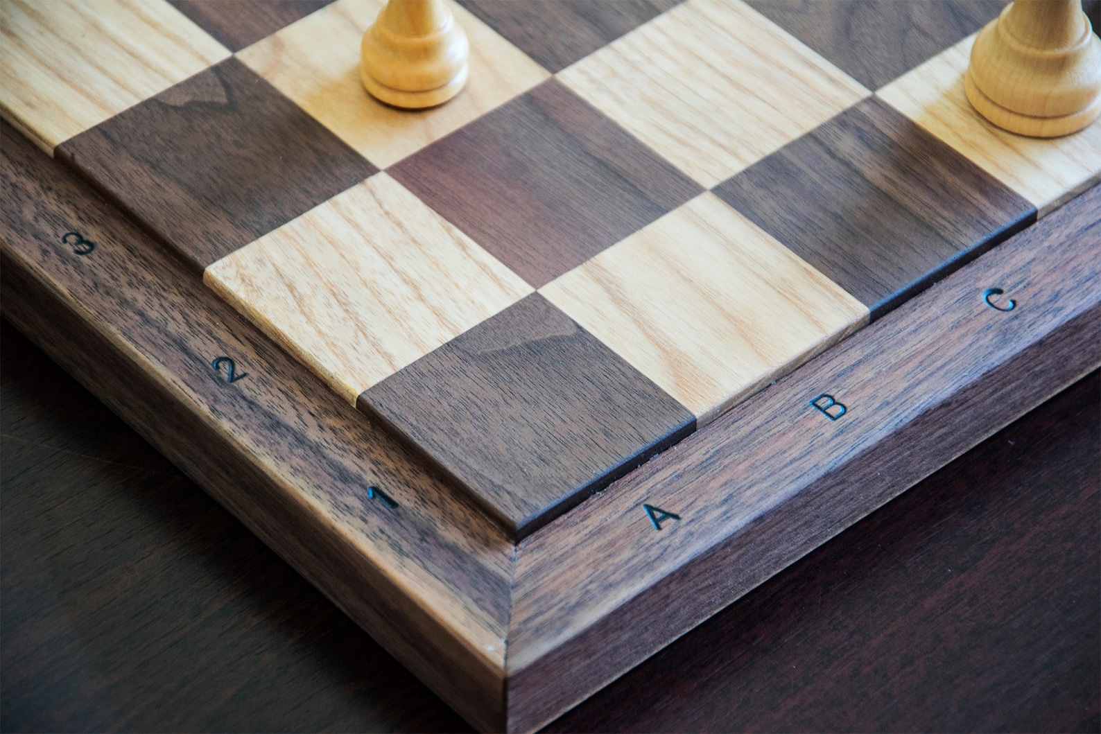 Handmade Wooden Chess Board Walnut and Chestnut Wood Custom - Etsy