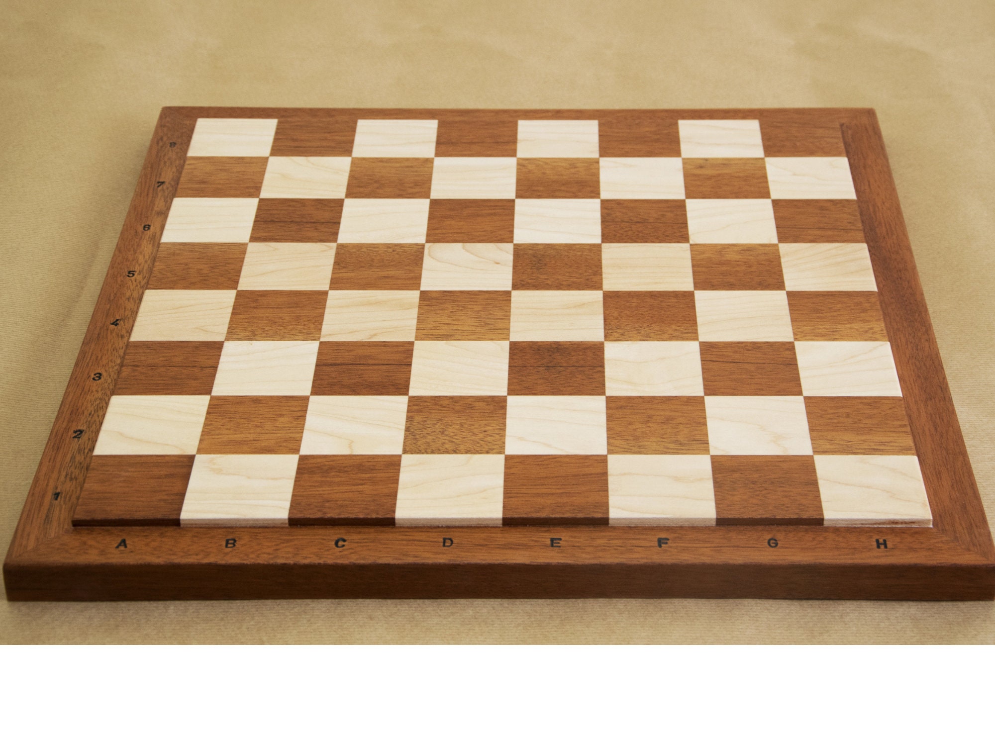 Wood Chess Board With Mahogany and Maple Custom Chess Board - Etsy
