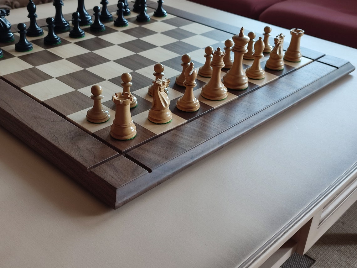 Drueke Style Chess Board With Walnut and Maple / Chessboard - Etsy UK