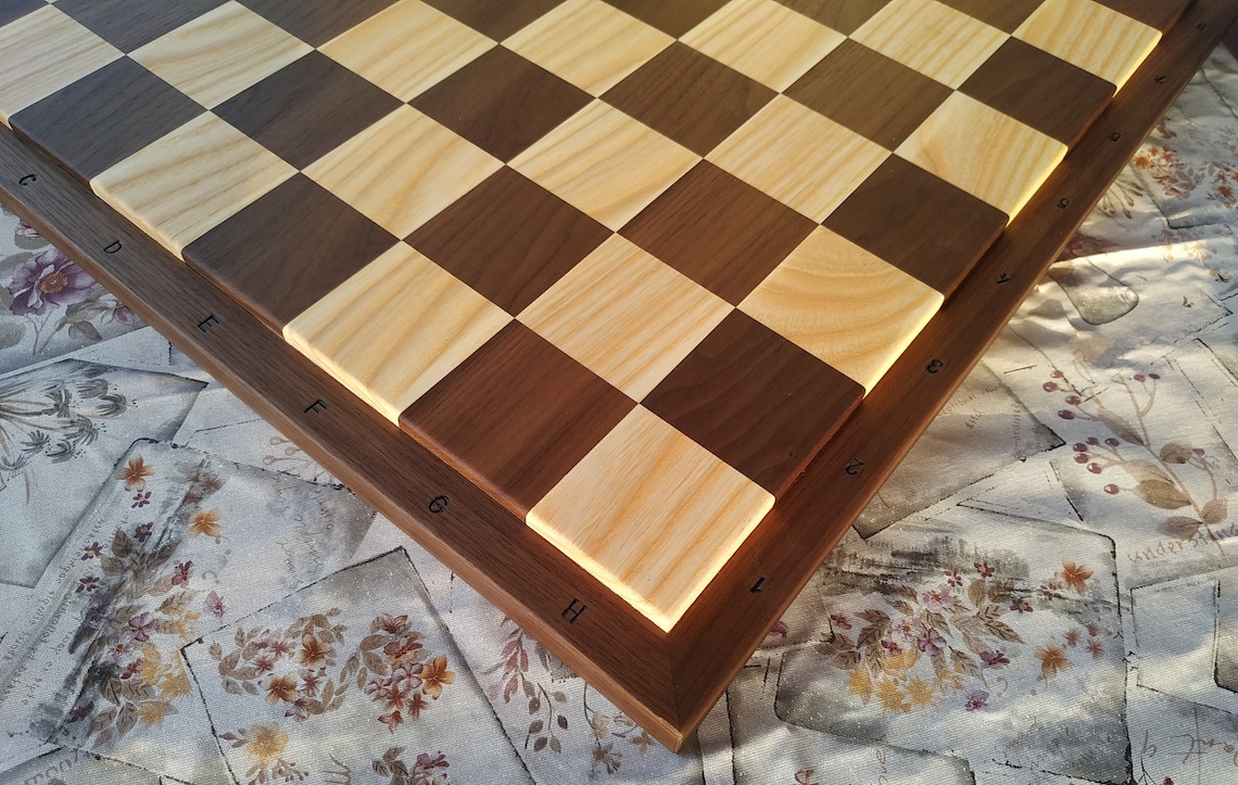 Handmade Wooden Chess Board Walnut and Chestnut Wood Custom - Etsy