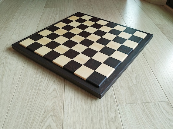 Black Chess Board With Wenge and Chestnut Hardwood Handmade - Etsy