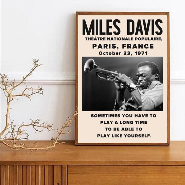 Miles Davis Poster - Etsy
