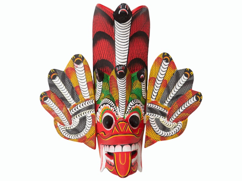 Sri Lanka Traditional NAGA RAKSHA Wooden Mask - Etsy