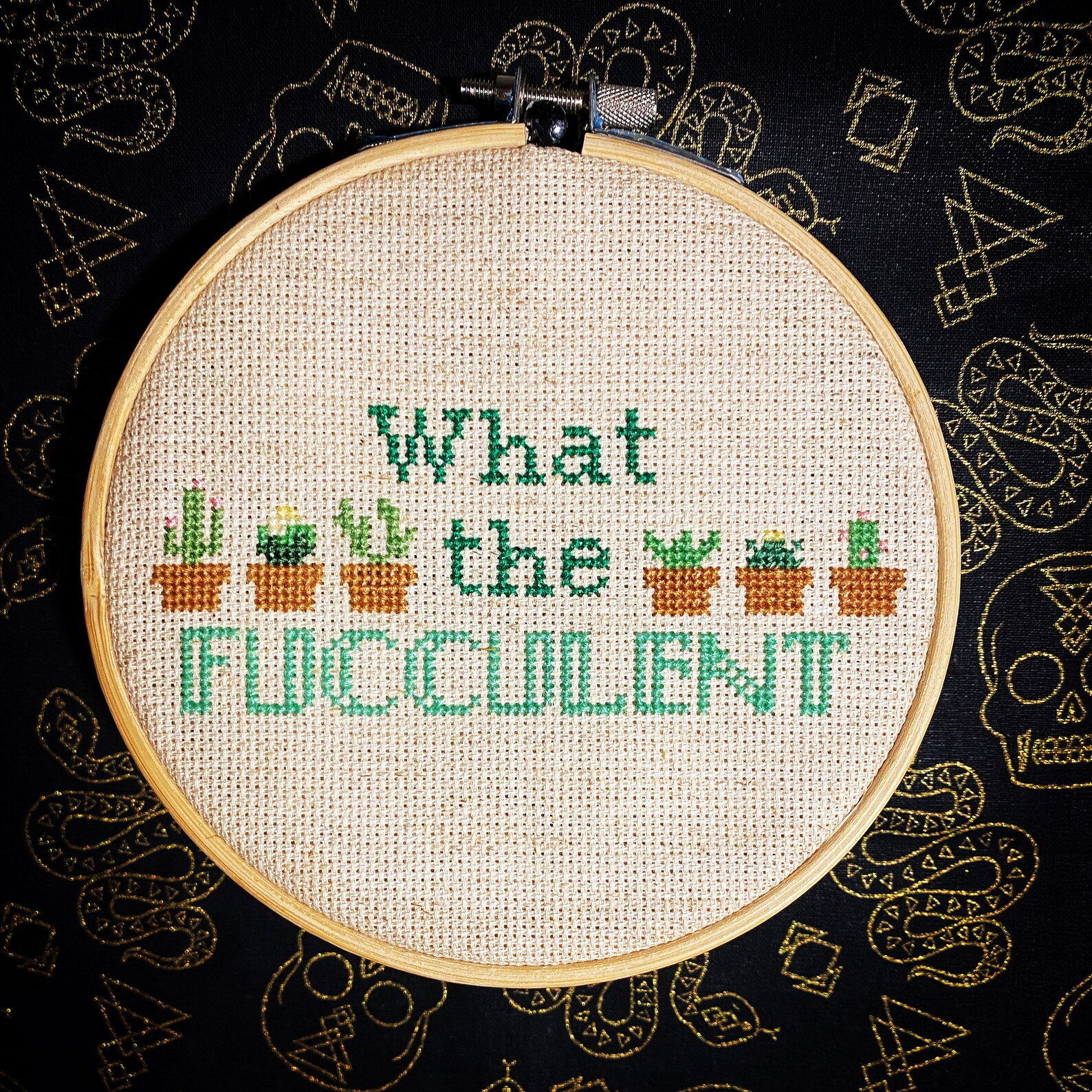 What the Fucculent Cross Stitch Pattern - Etsy