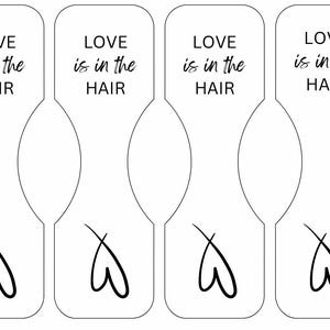 Love is in the Hair Scrunchie Tag Template - Etsy UK