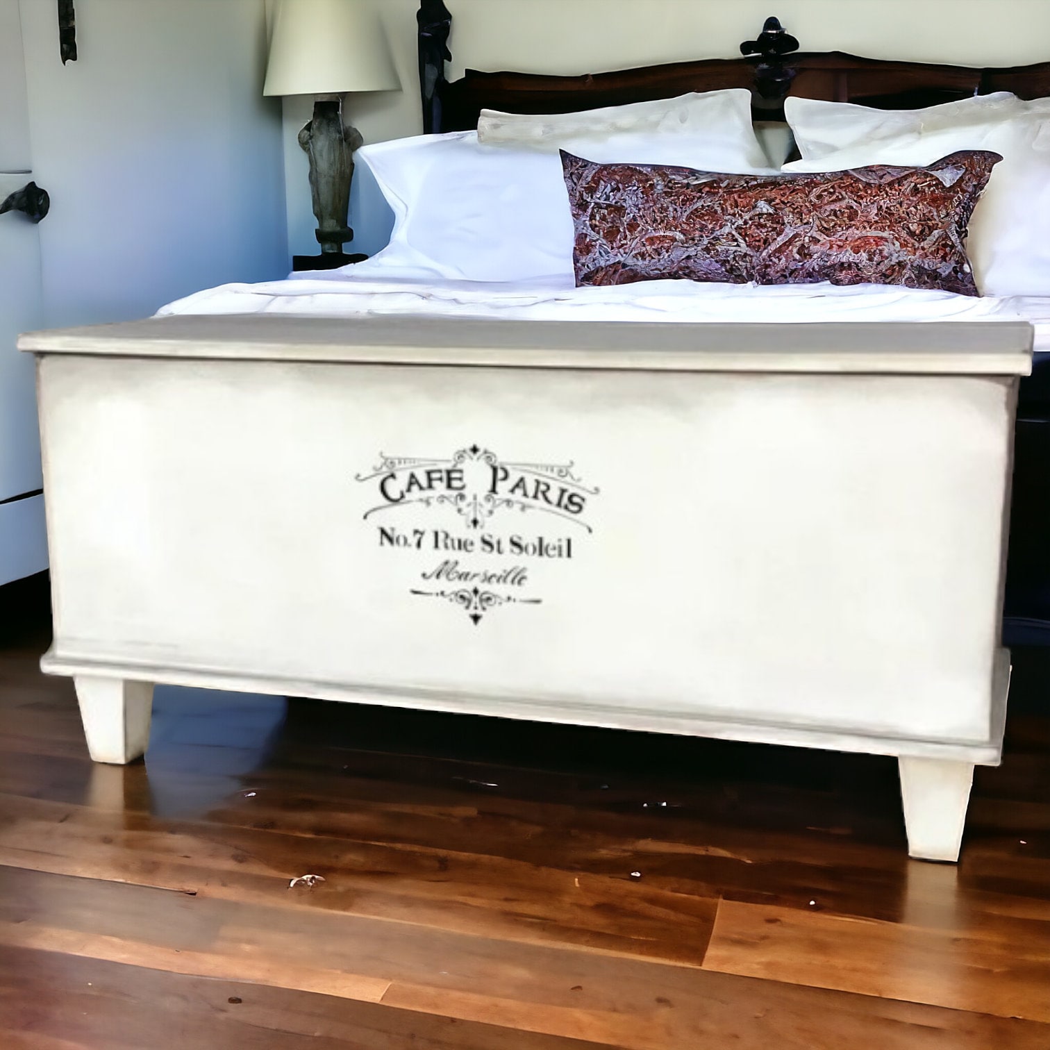 French Country Advert Farmhouse Blanket Chest Shabby Chic Distressed ...