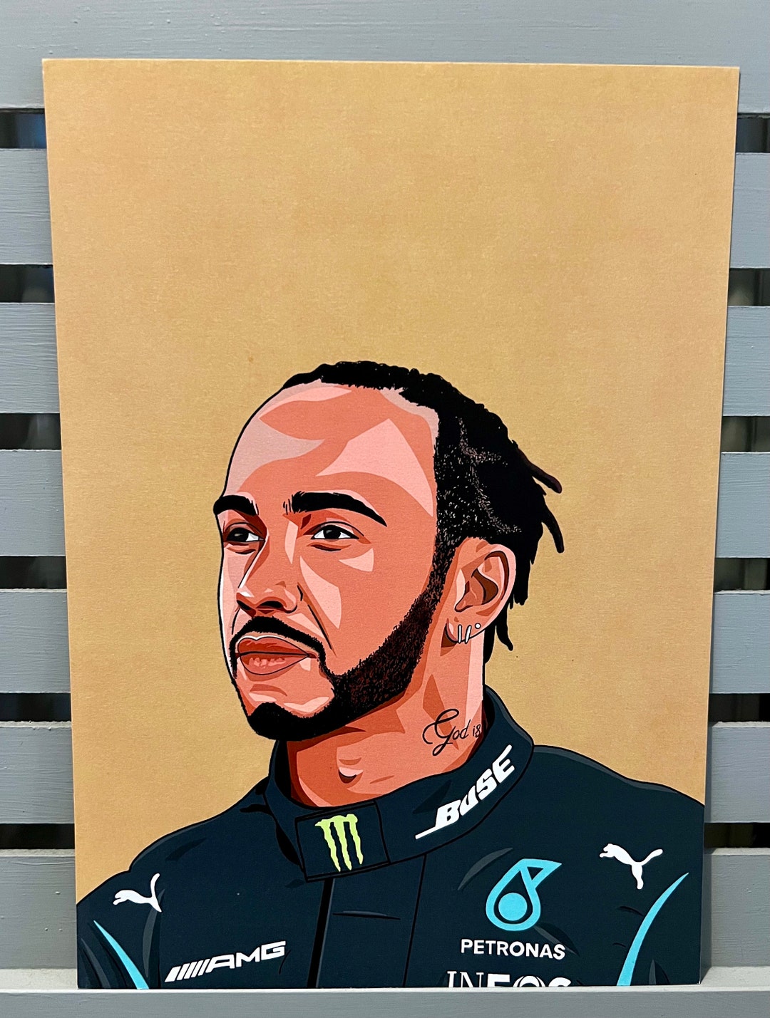 Lewis Hamilton F1 Portrait A4 Print Art Mercedes - Etsy