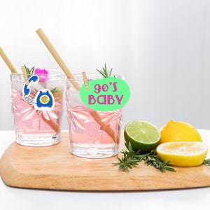 Printable 90s Cake Toppers / Cocktail Toppers | Instant Download ...