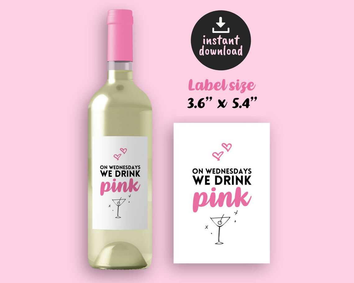 Printable Mean Girls Wine Bottle Labels 6 X Wine Labels - Etsy UK
