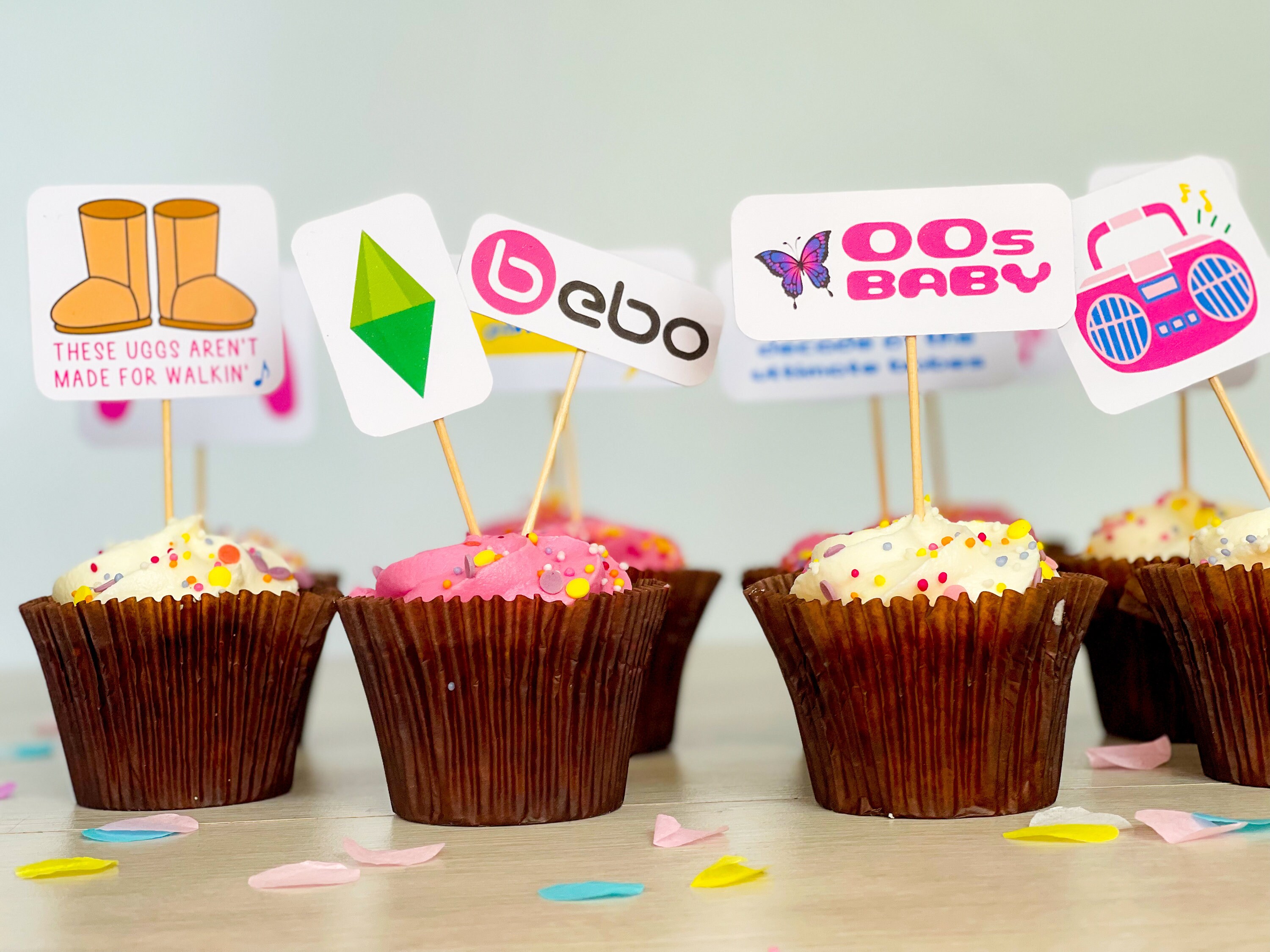 Printable Y2K Party Cocktail Toppers / Cake Toppers Instant - Etsy