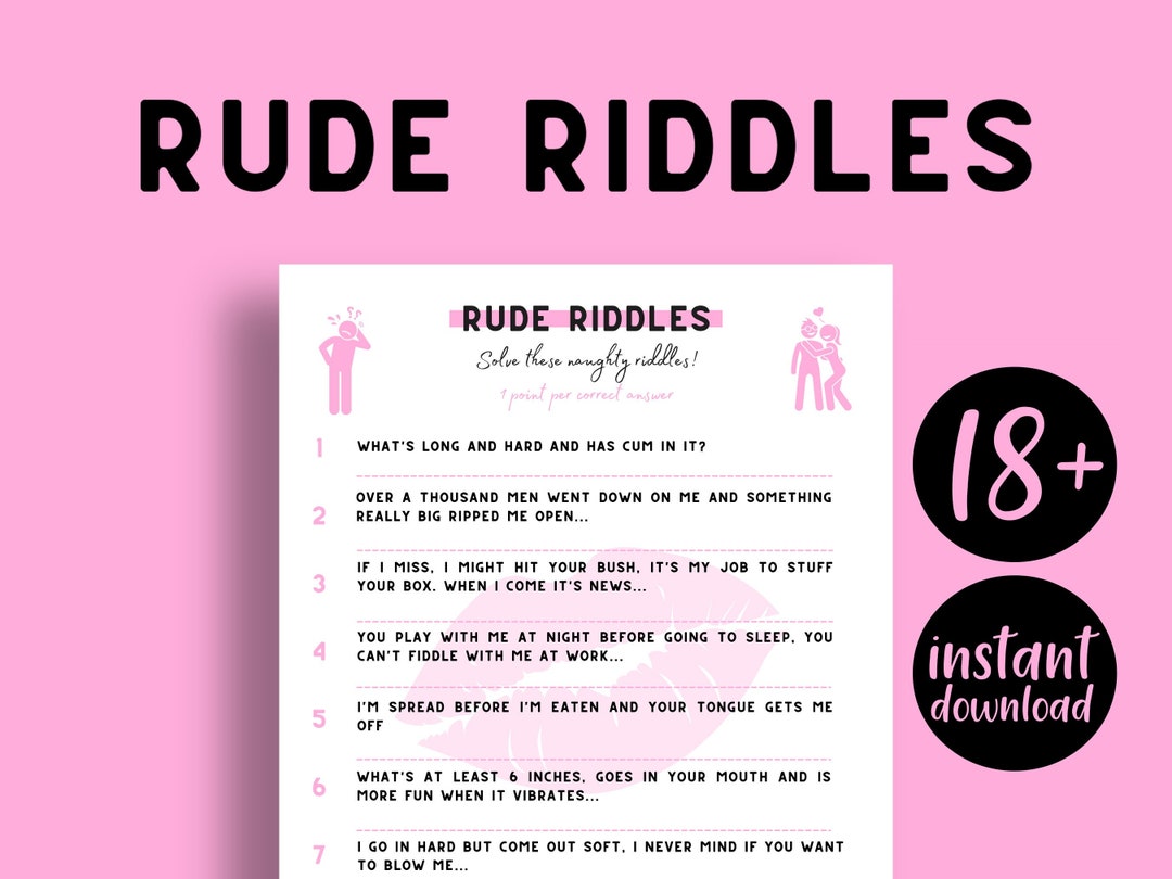 Rude Riddles Quiz | Instant Download | 10 Questions | Funny Printable ...