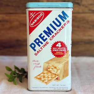Nabisco Premium Saltine Crackers Vintage/retro Tin, 1960s, Iconic ...
