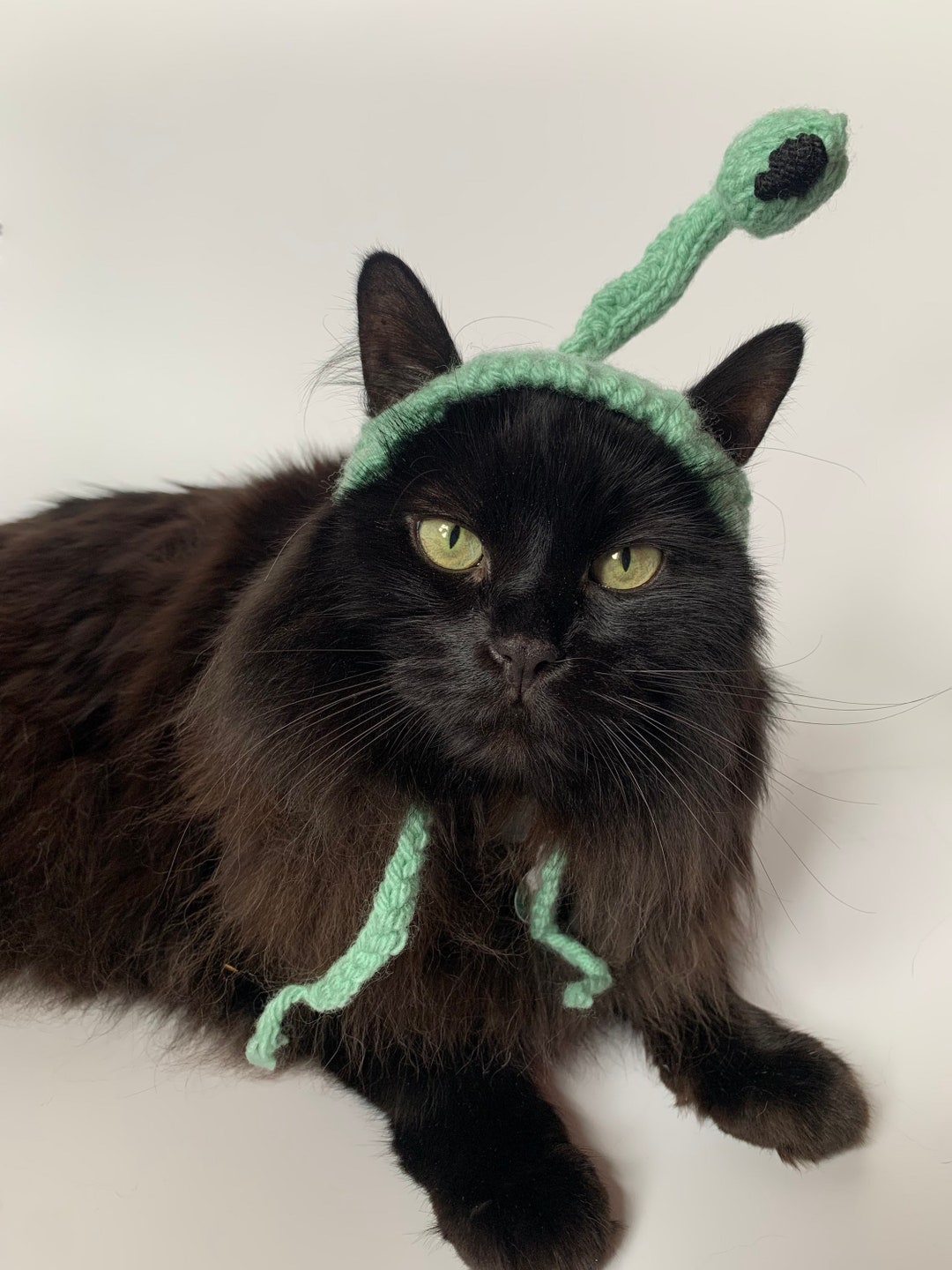 Hand Knitted Alien Cat Hat - Etsy