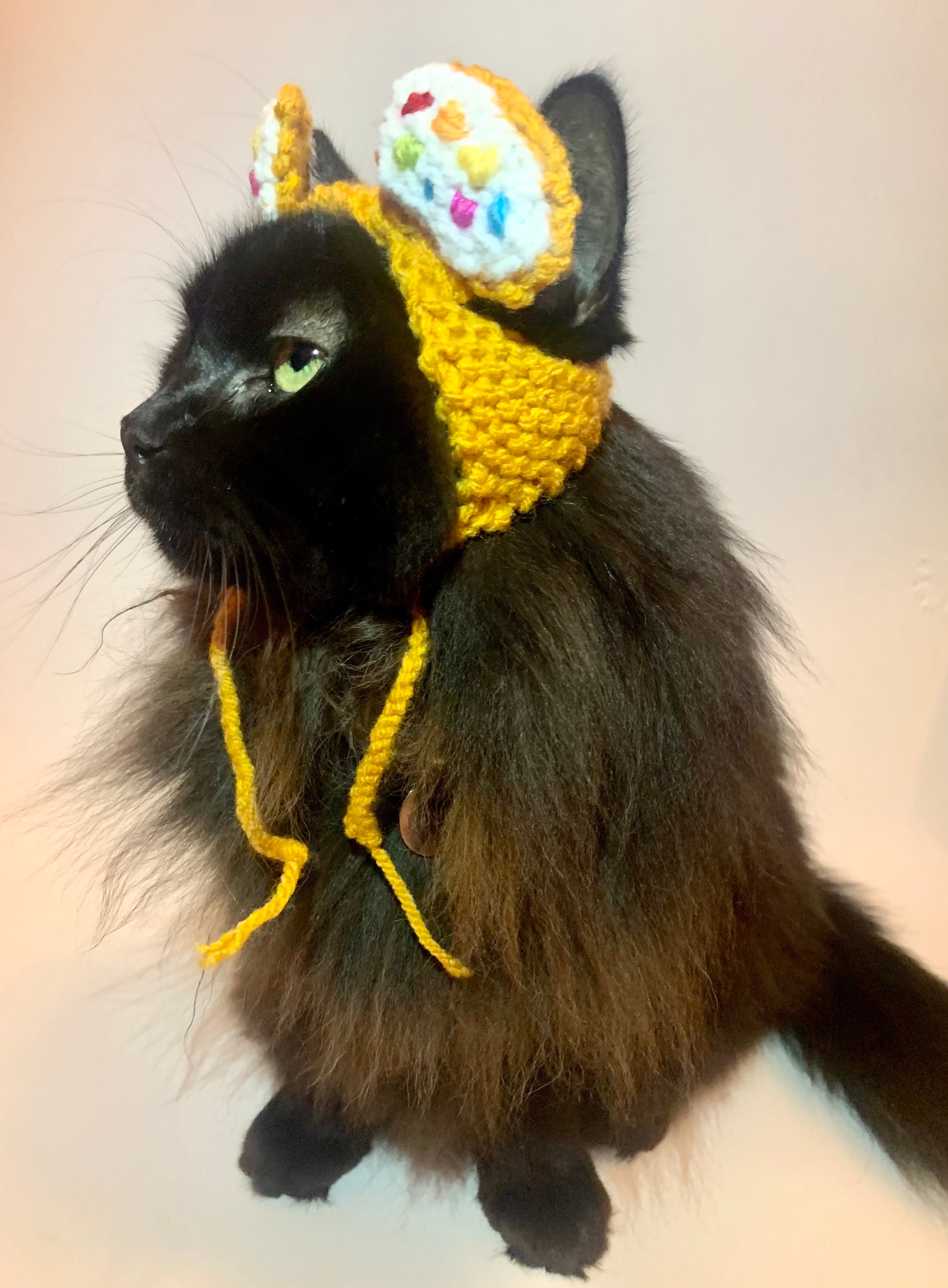 Hand Knitted Pudsey Bear Cat Hat for CHILDREN IN NEED - Etsy