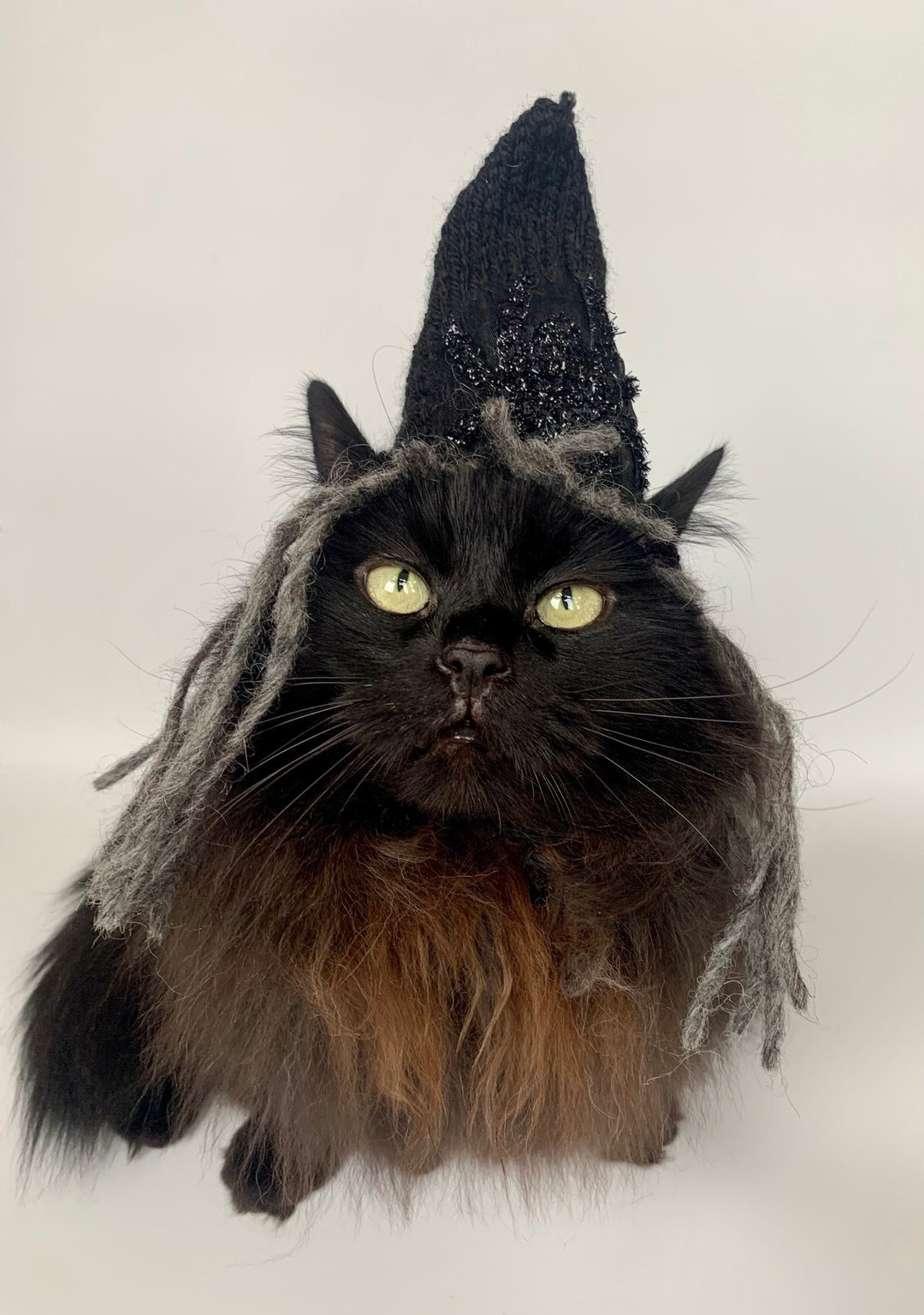 Hand Knitted Witches/wizards Cat Hat - Etsy