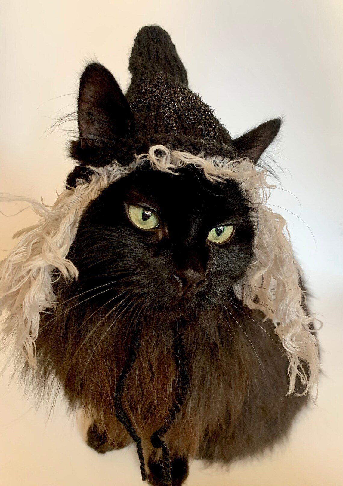 Hand Knitted Witches/wizards Cat Hat | Etsy