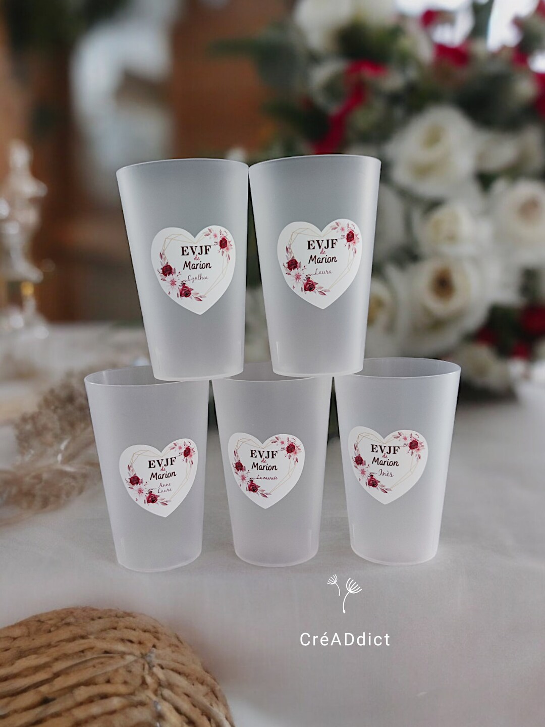 Reusable Personalized Labels and Glasses for Weddings, Hen Parties ...