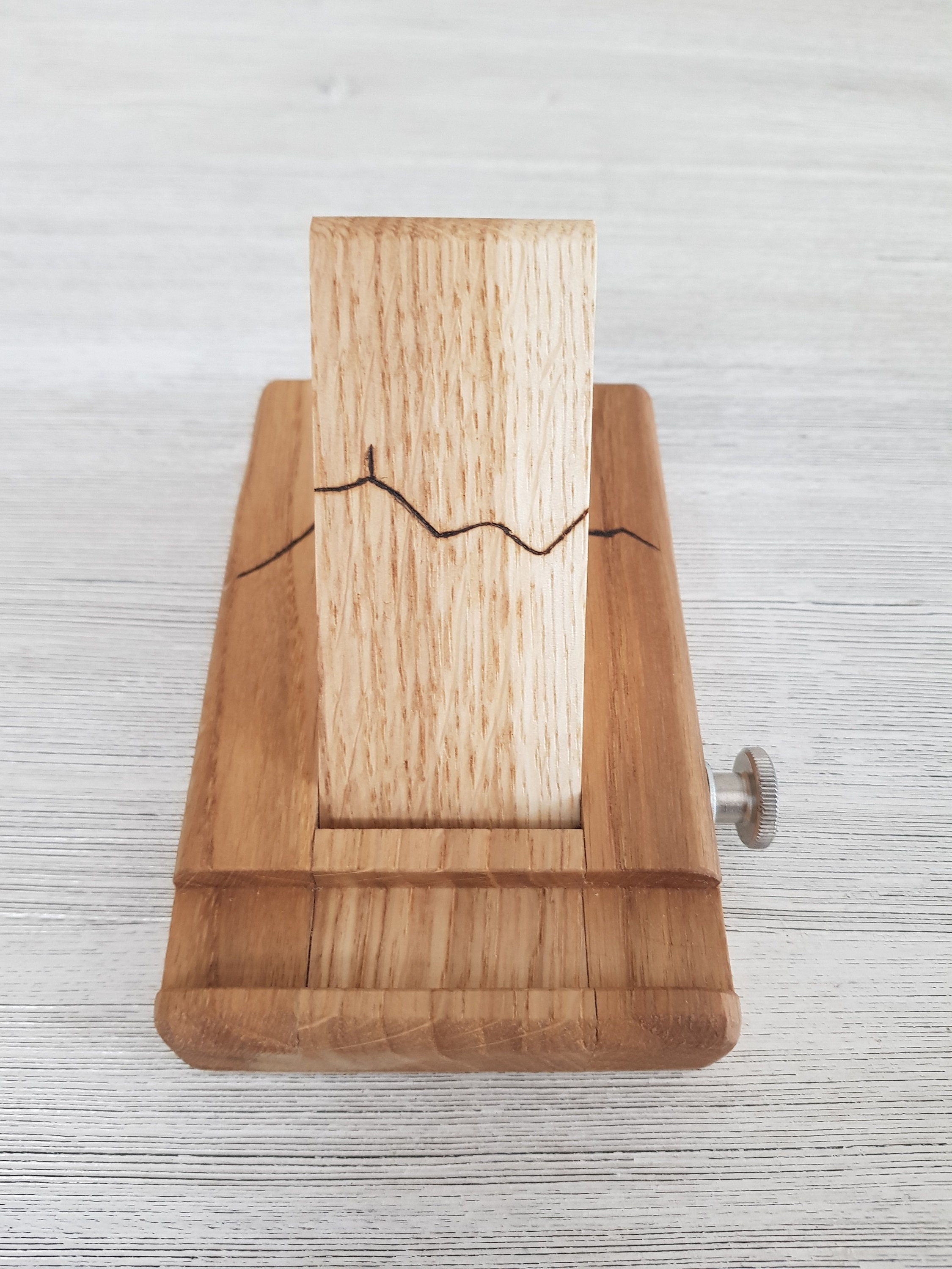 Handmade oak wood Adjustable Cell Phone holder | Etsy