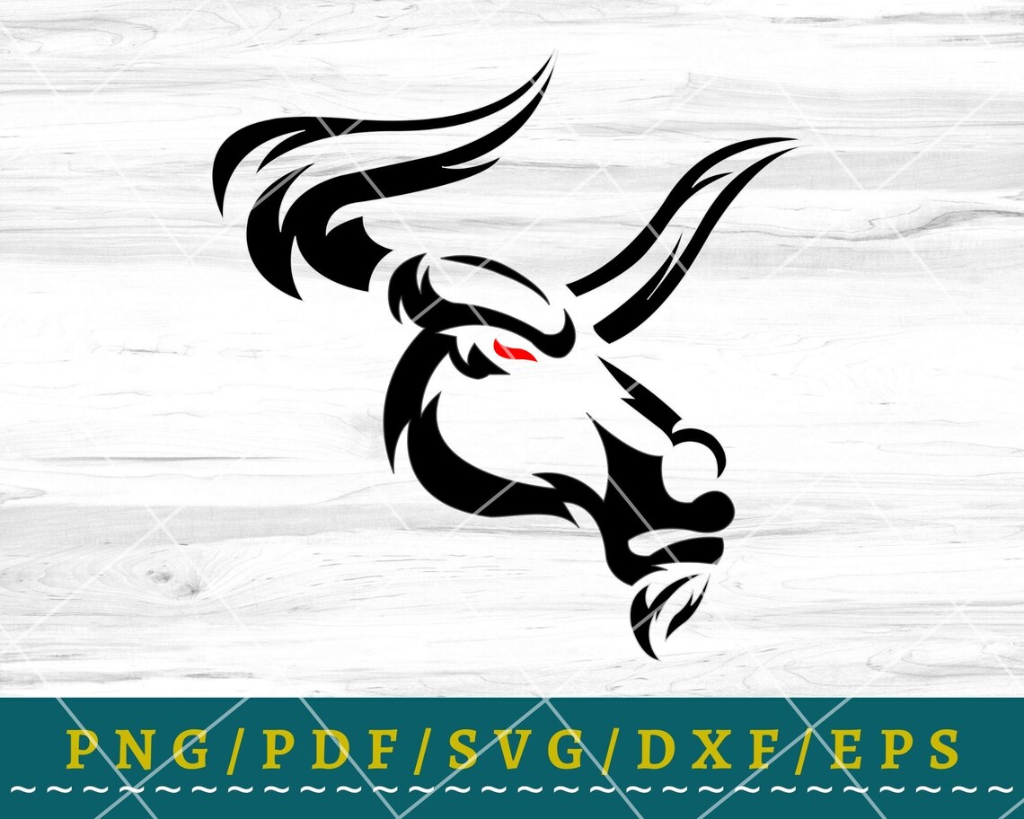 Bull Head Svg, Bull Head Silhouette, Raging Bull Cut File, Print at ...