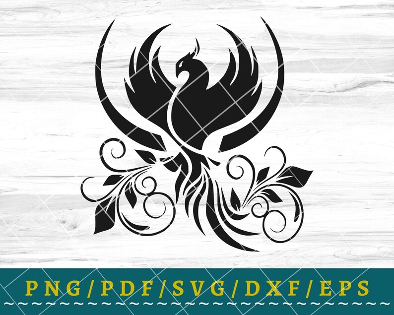 Phoenix Flower Svg, Phoenix Vector, Floral Phoenix Bird, File for ...