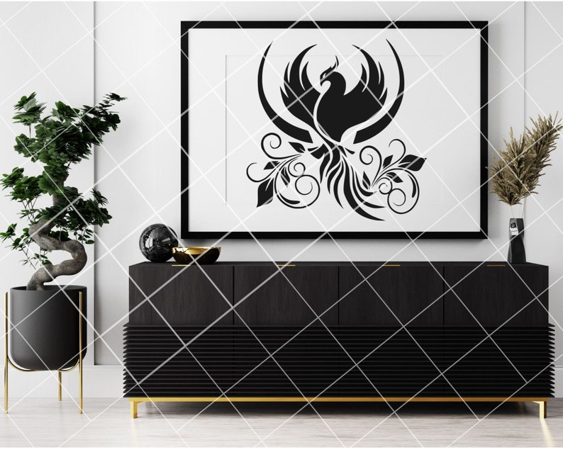 Phoenix Flower Svg, Phoenix Vector, Floral Phoenix Bird, File for ...